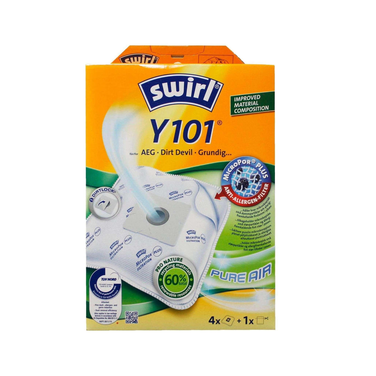 Swirl - Støvsugerposer Y101 - 4 Stk.